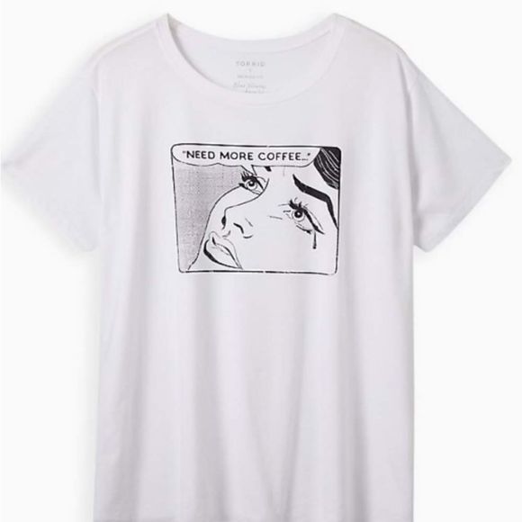 torrid | Tops | Torrid Need More Coffee Comic Graphic Tee | Poshmark